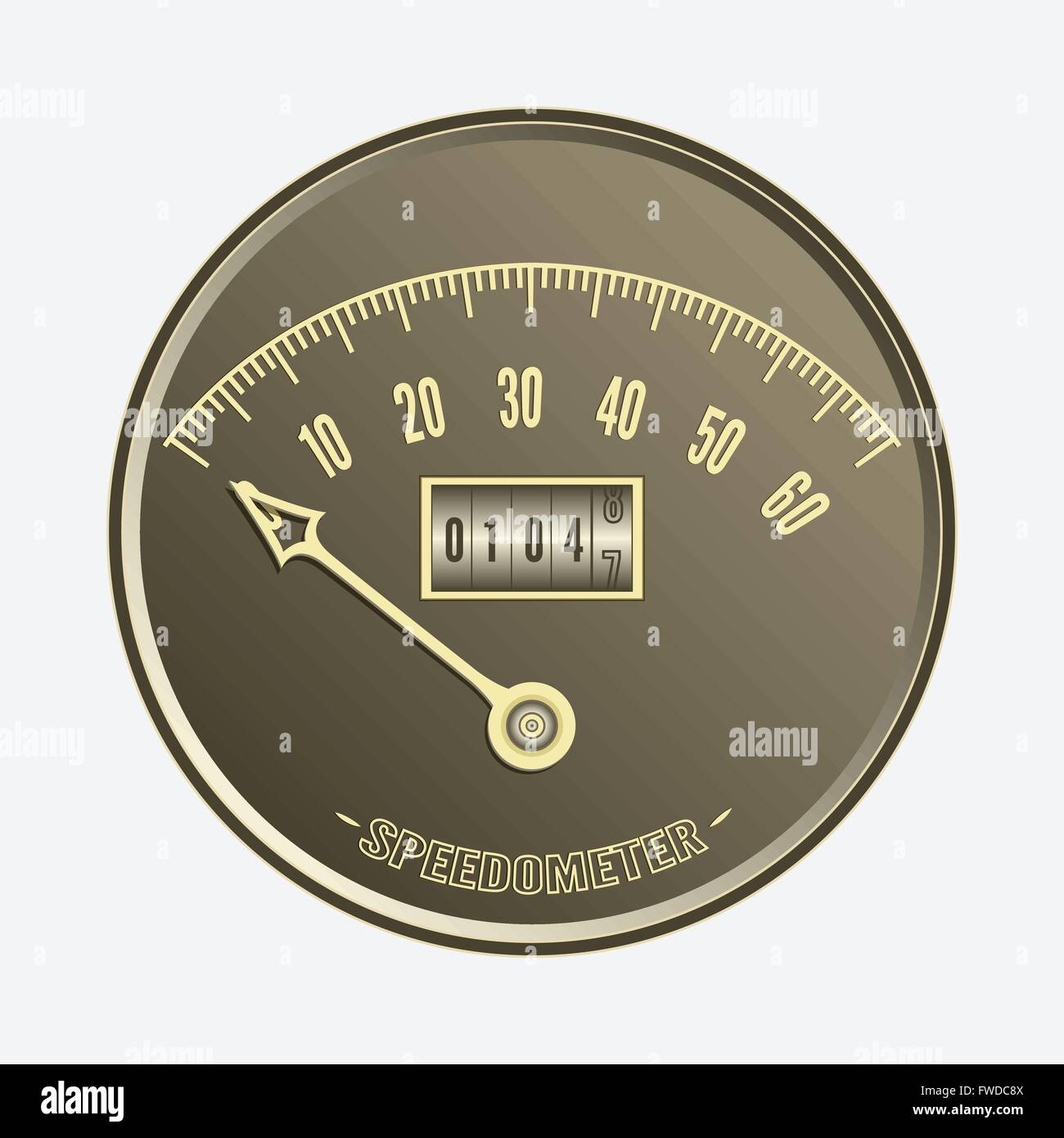 Speedometer in retro style - vector illustration Stock Vector Image ...