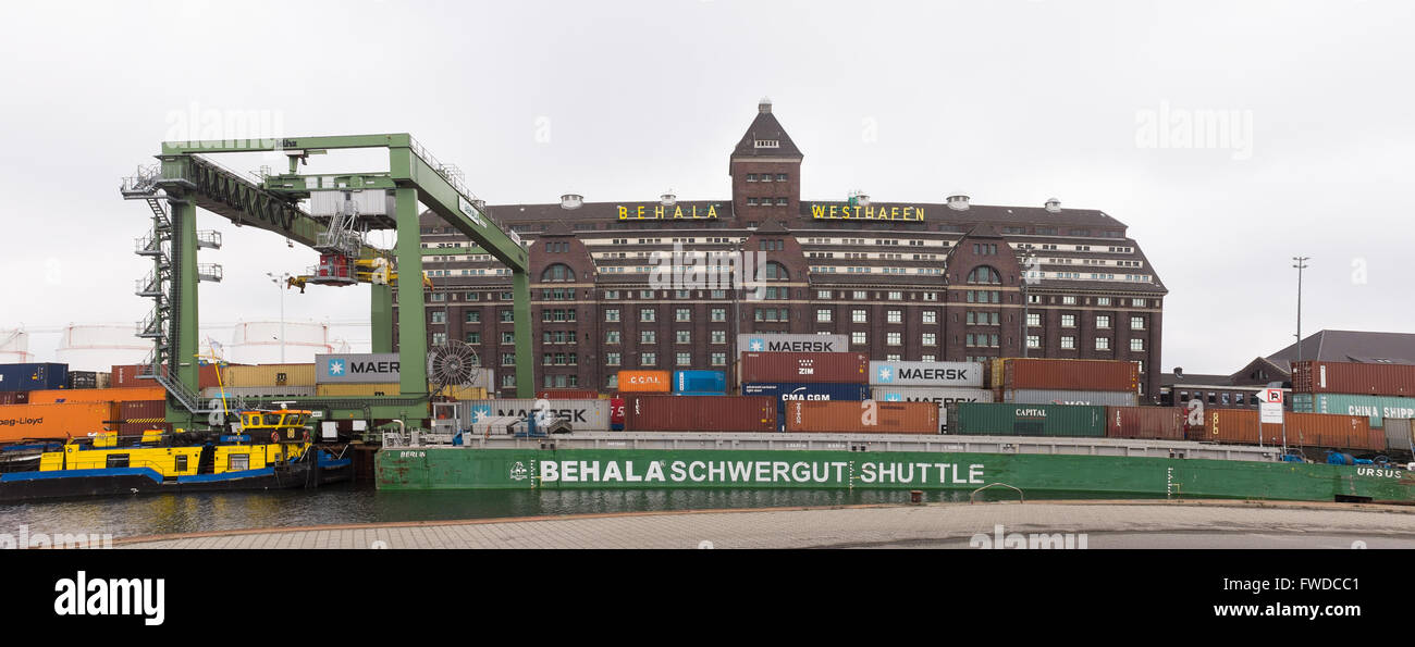 BERLIN, MARCH 23: Berlin Westhafen, an inland port managed by BEHALA ...