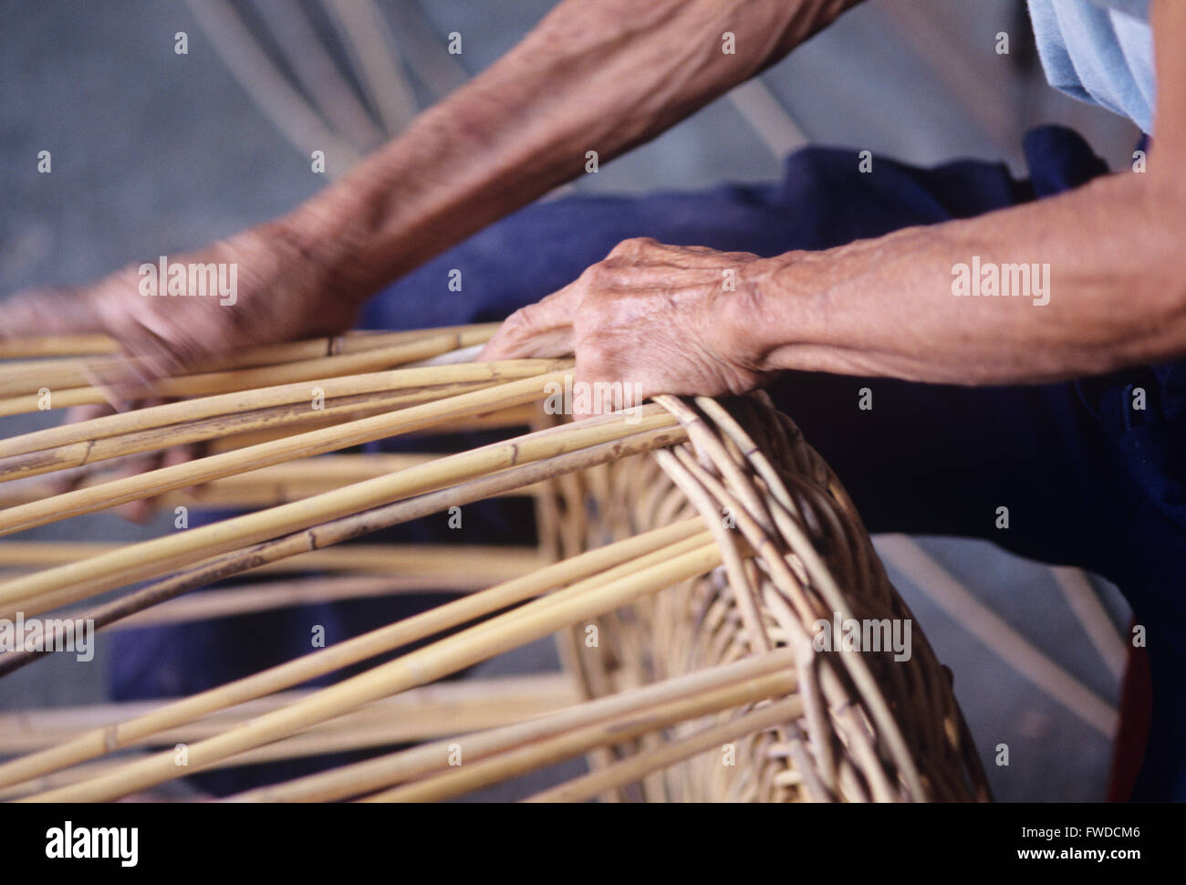Singapore, Basket weavers shop, city scene Stock Photo - Alamy