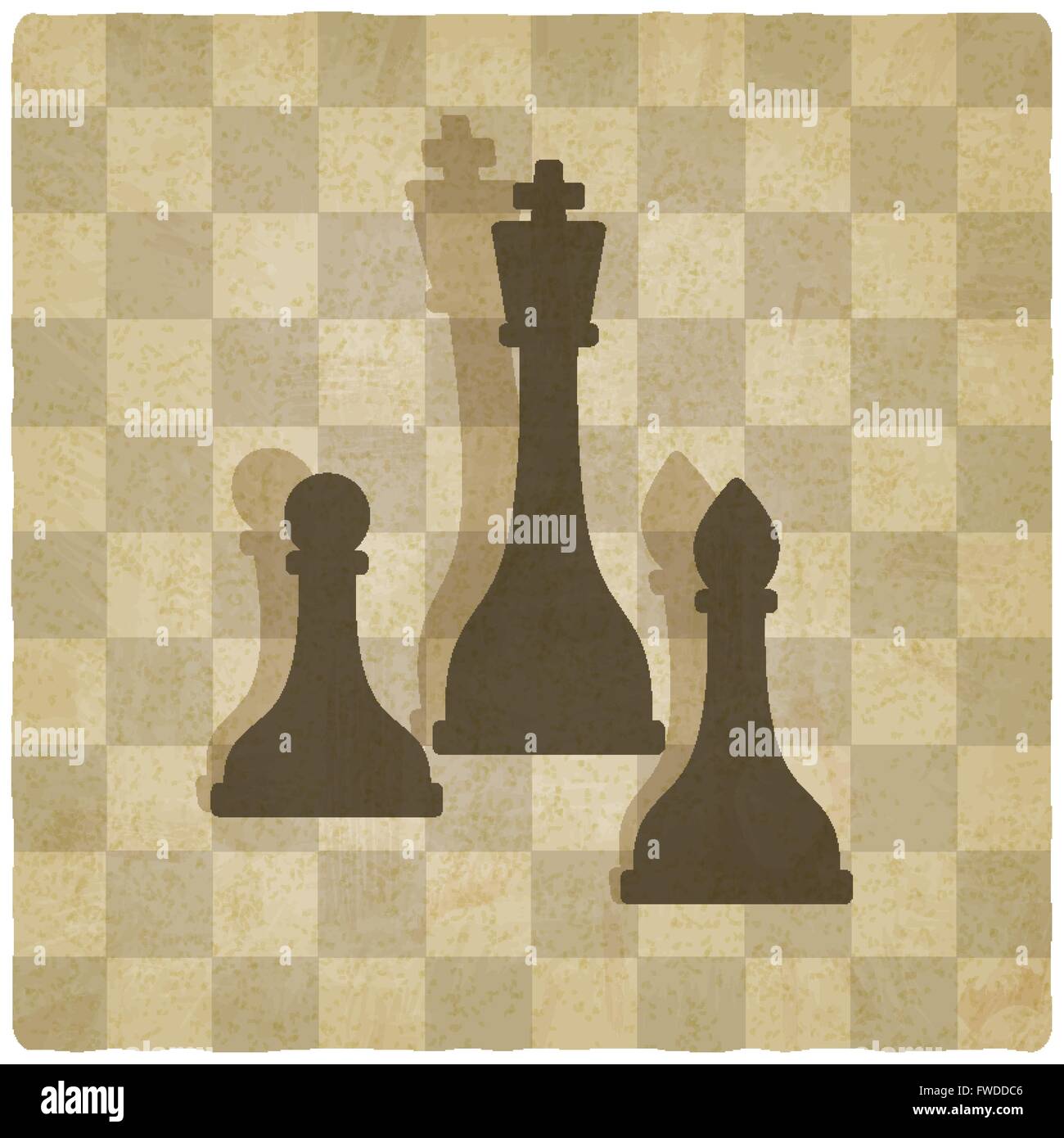 sport chess old background - vector illustration Stock Vector Image ...