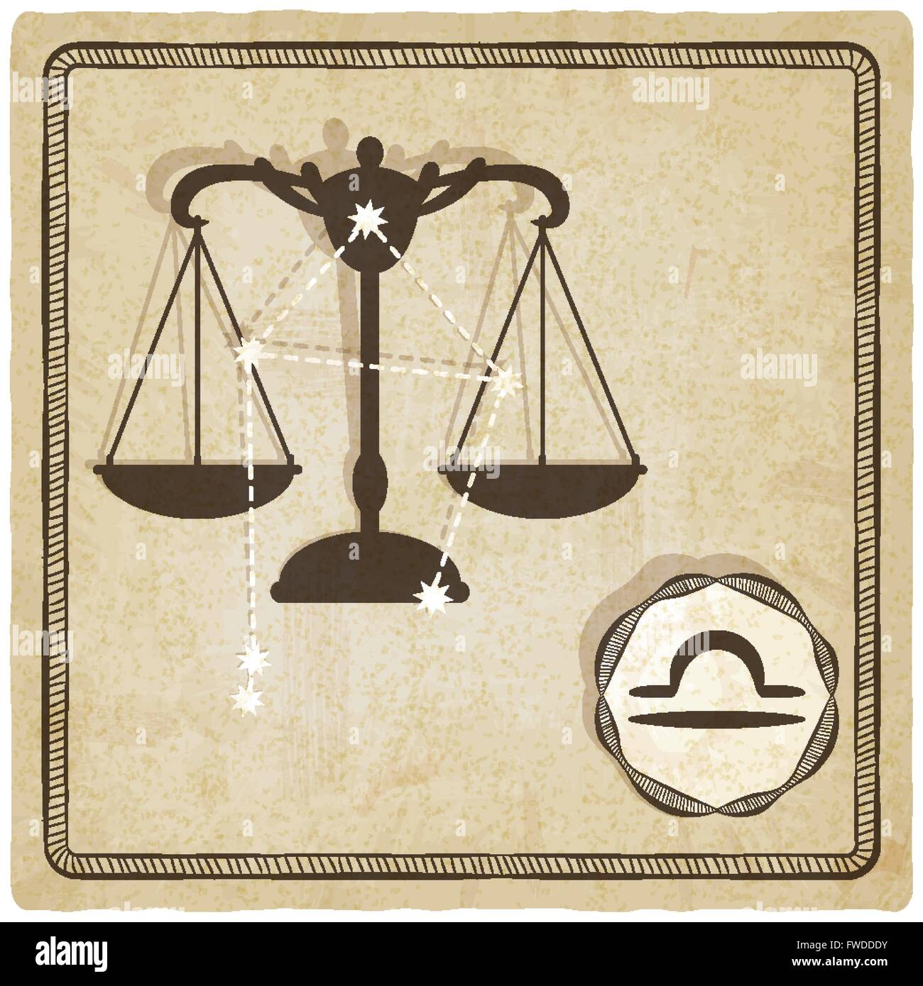 astrological sign - libra - vector illustration Stock Vector Image ...