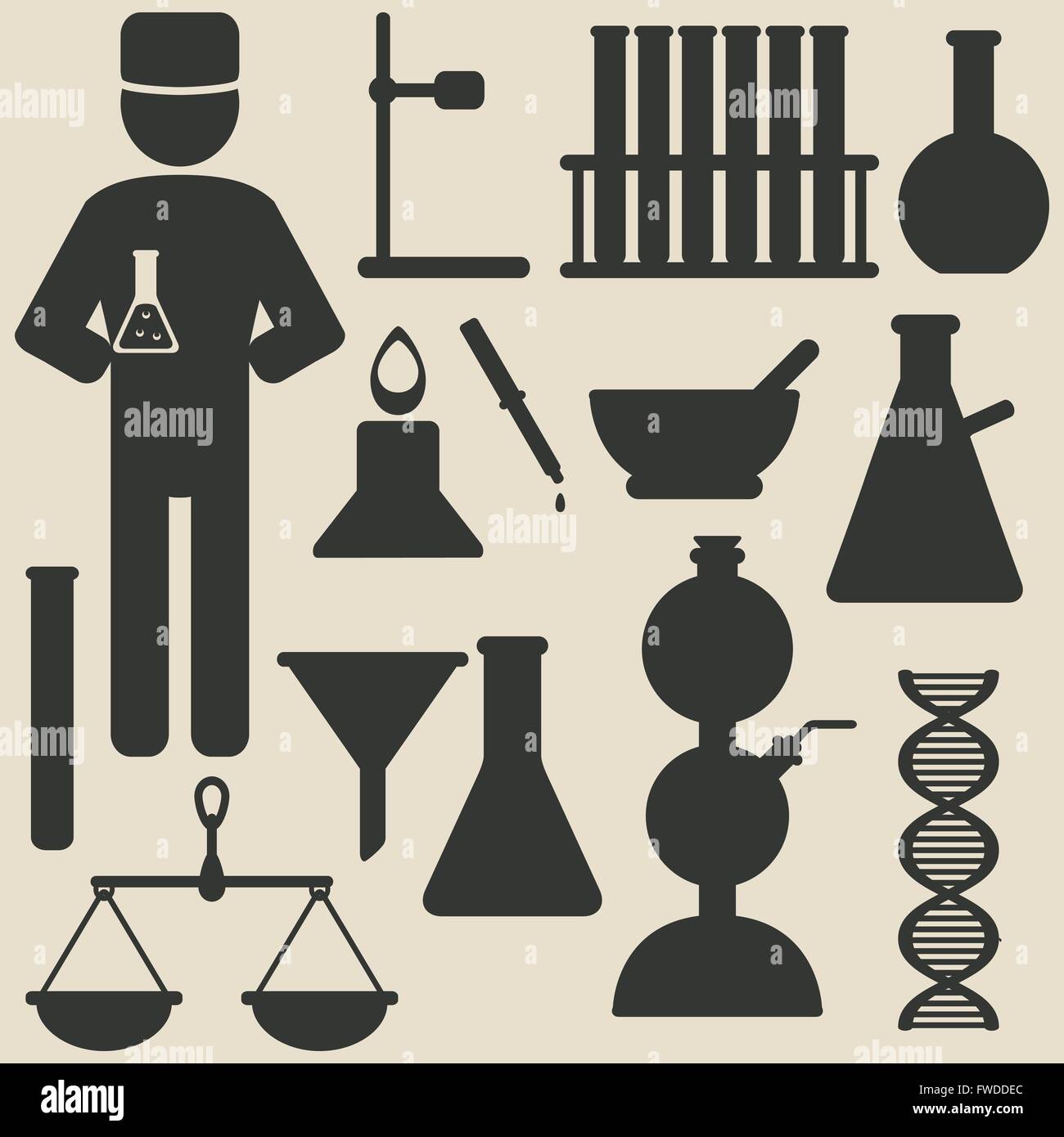Chemistry icons hi-res stock photography and images - Alamy