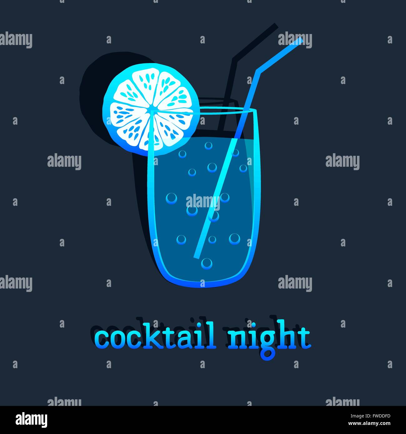 background with cocktail - vector illustration Stock Vector Image & Art ...