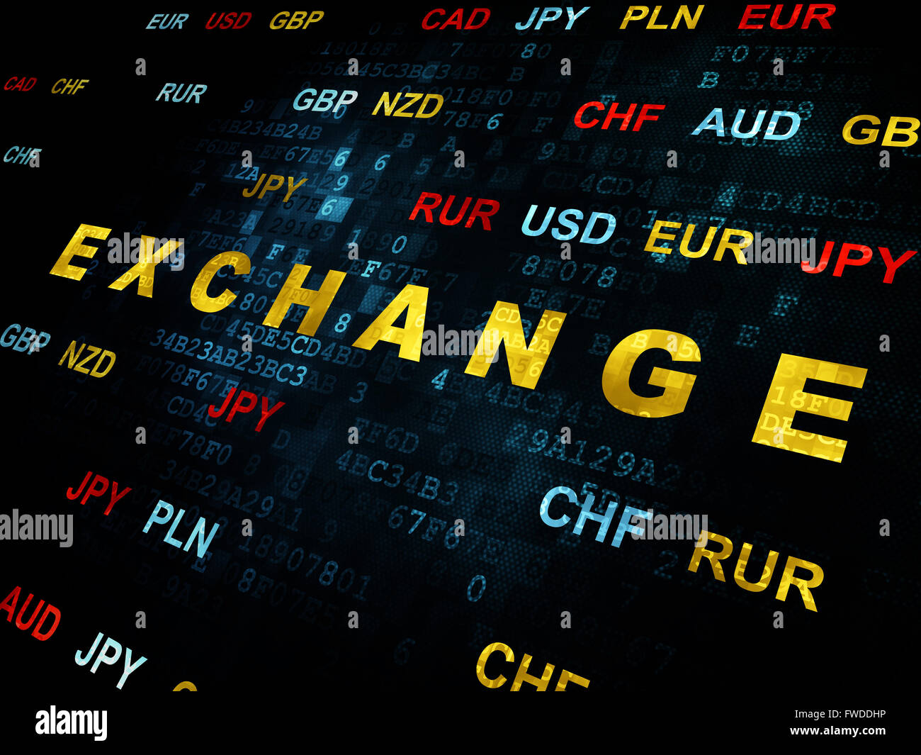 Banking concept: Exchange on Digital background Stock Photo - Alamy