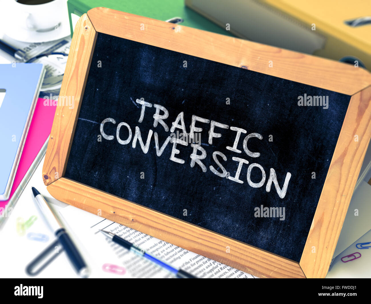 Traffic Conversion Concept Hand Drawn on Chalkboard Stock Photo - Alamy