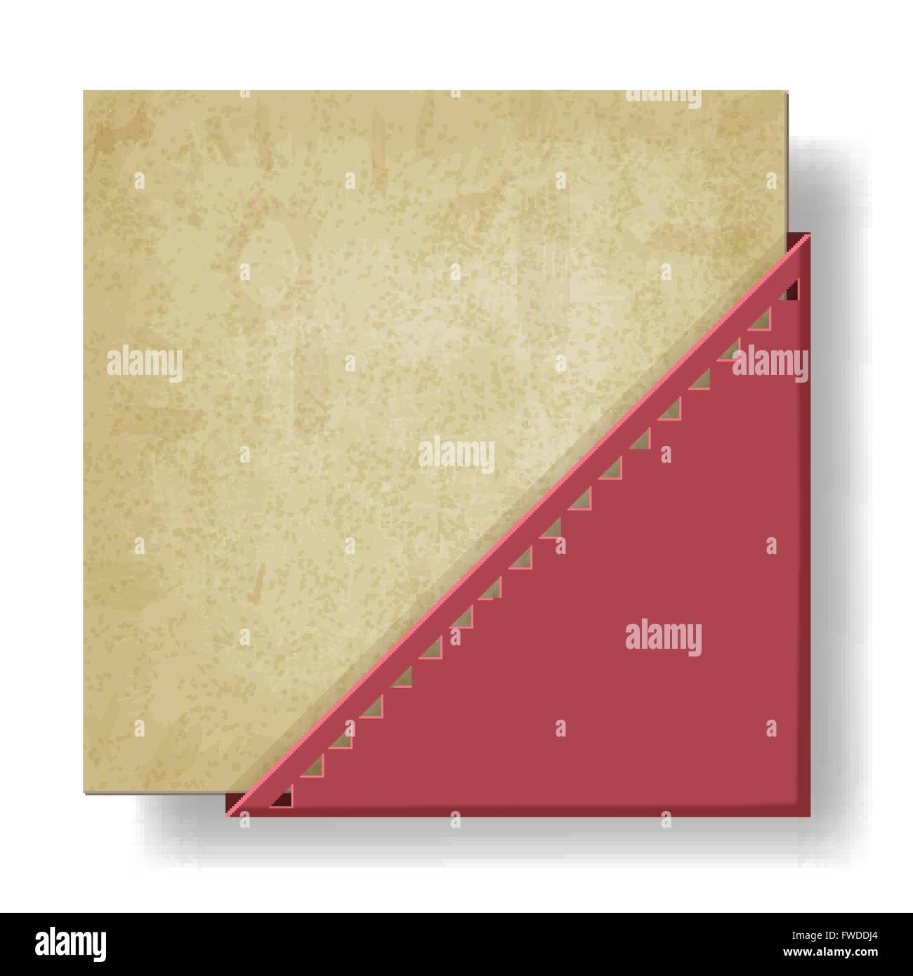 old paper background with red corner - vector illustration Stock Vector ...