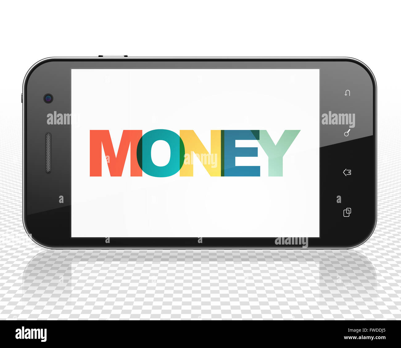 Currency concept: Smartphone with Money on display Stock Photo - Alamy