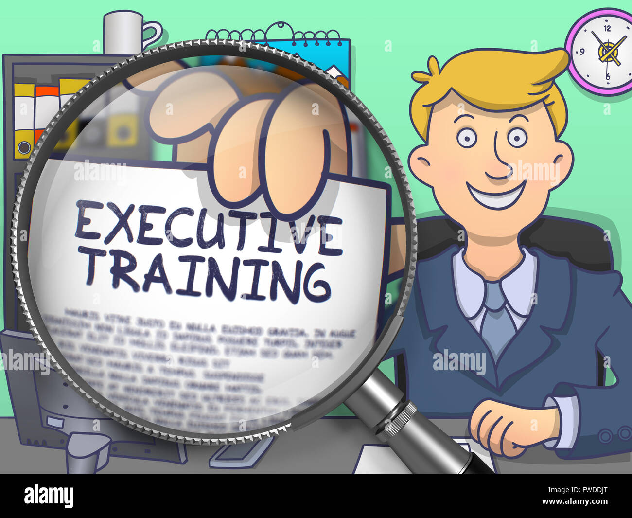 Executive Training through Lens. Doodle Concept Stock Photo - Alamy