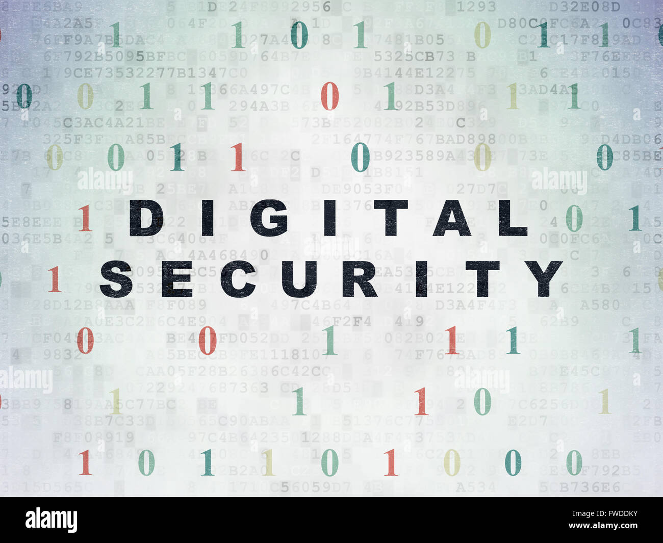 Protection concept: Digital Security on Digital Paper background Stock ...