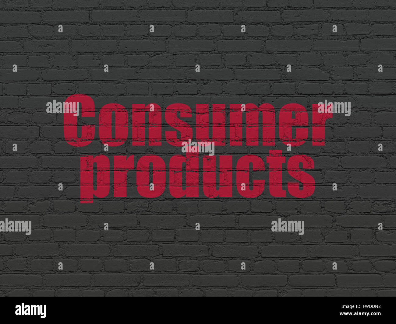 Finance concept: Consumer Products on wall background Stock Photo - Alamy