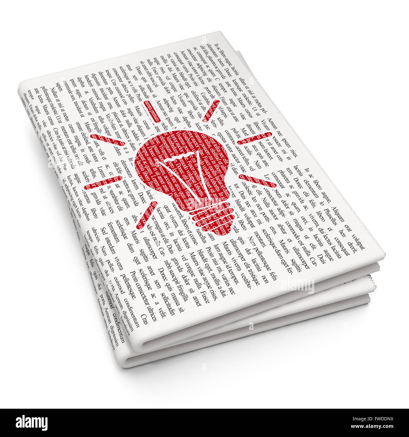 Business concept: Light Bulb on Newspaper background Stock Photo - Alamy