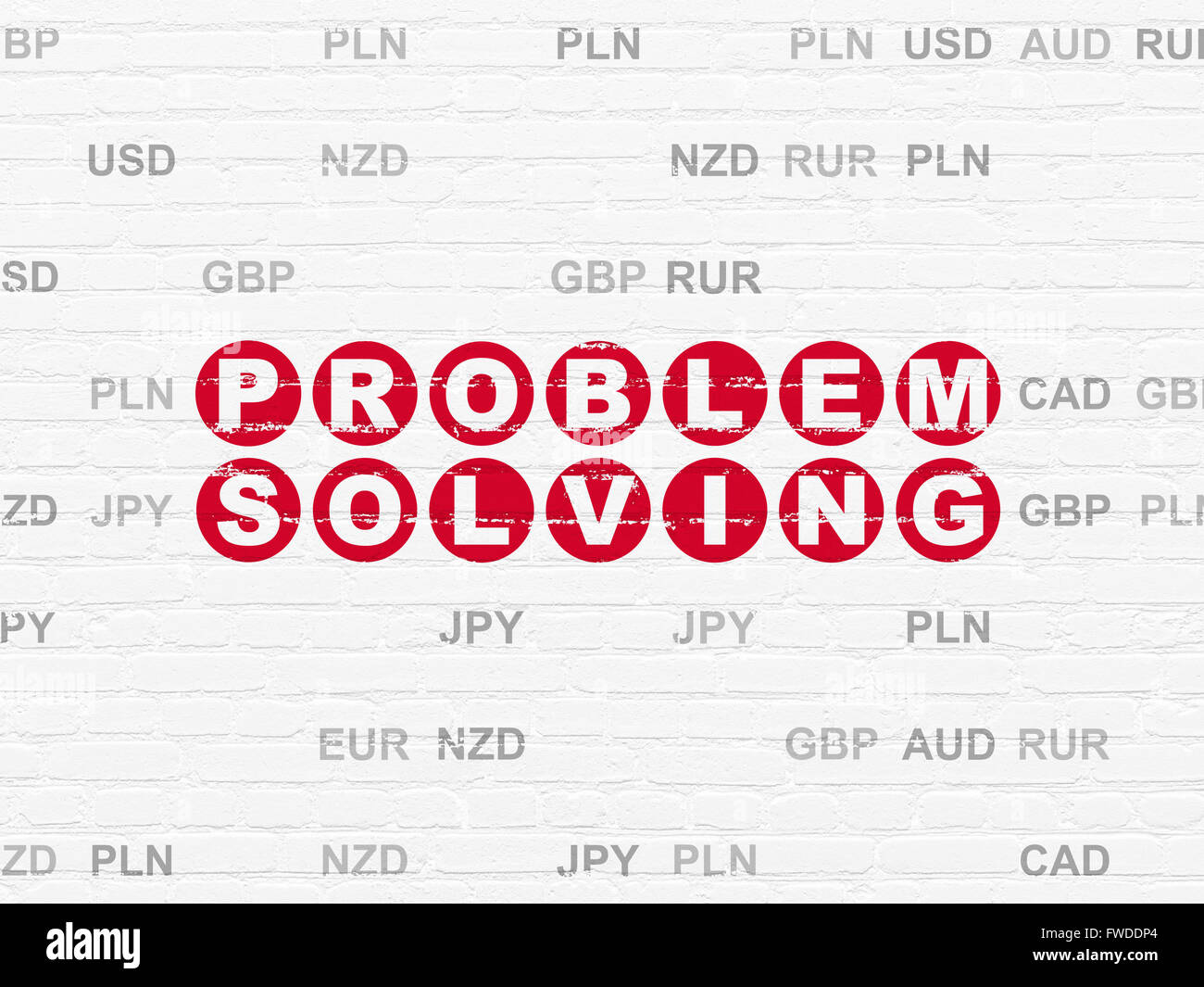 Business concept: Problem Solving on wall background Stock Photo - Alamy