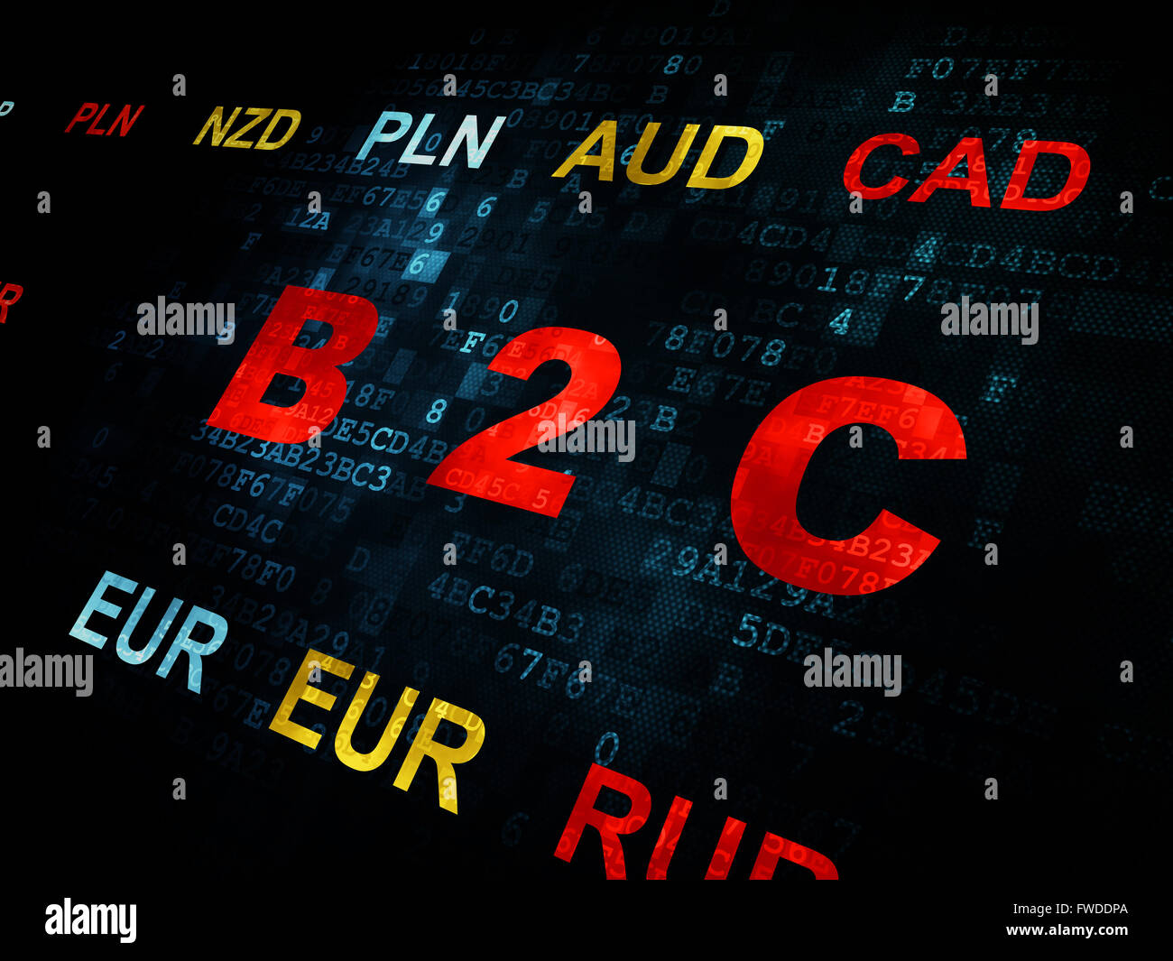 Business concept: B2c on Digital background Stock Photo - Alamy
