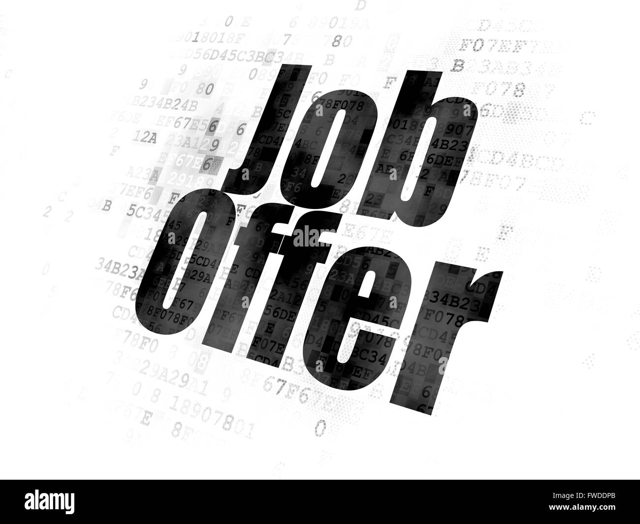 Finance concept: Job Offer on Digital background Stock Photo - Alamy