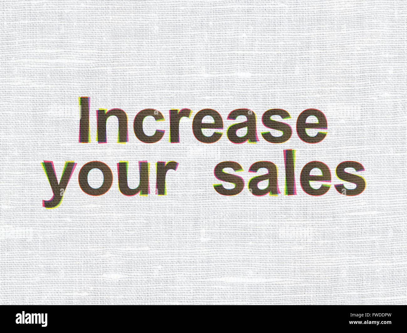 Finance concept: Increase Your Sales on fabric texture background Stock ...