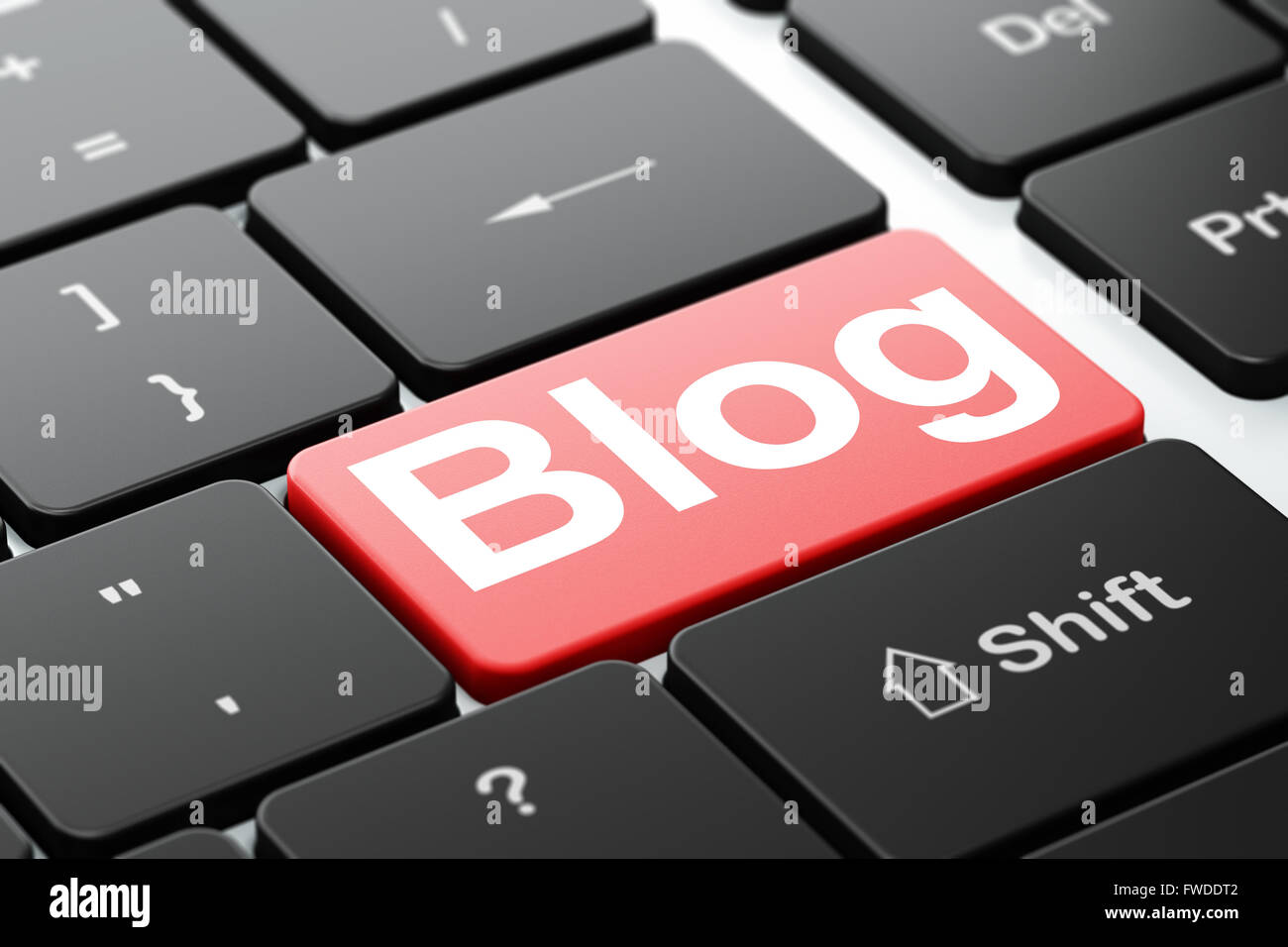 Web design concept: Blog on computer keyboard background Stock Photo ...