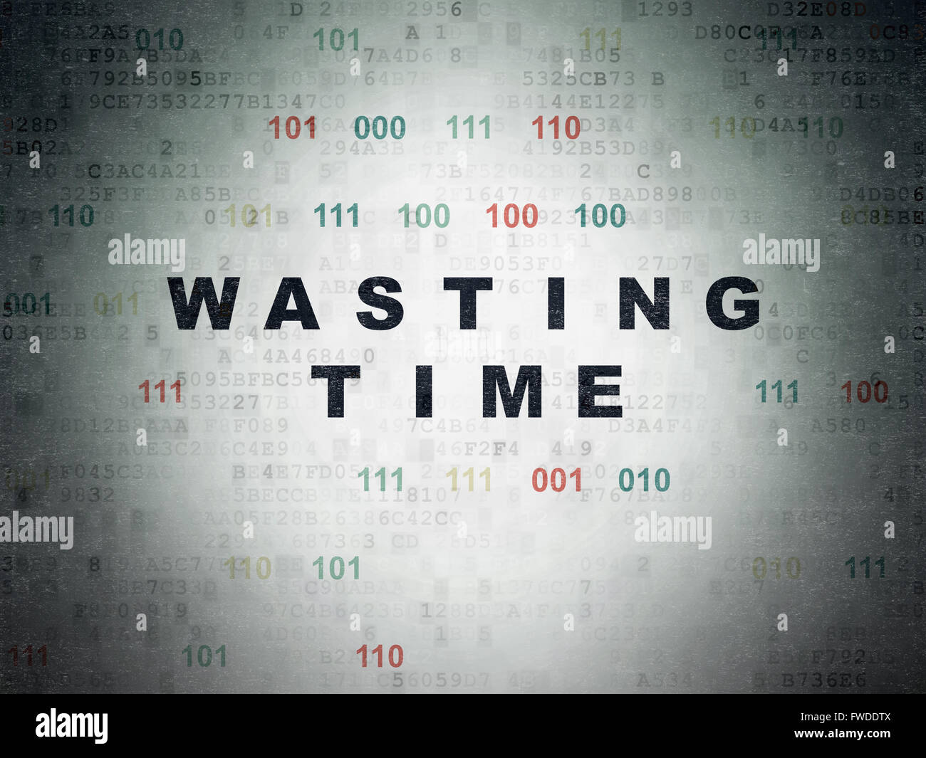 Timeline concept: Wasting Time on Digital Paper background Stock Photo ...