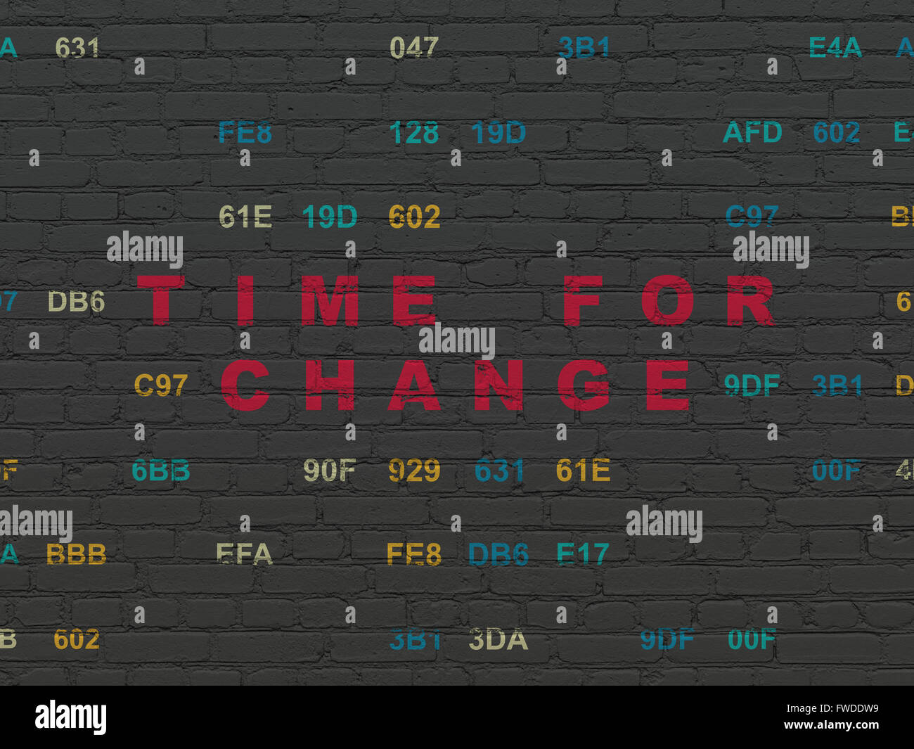 Time concept: Time for Change on wall background Stock Photo - Alamy