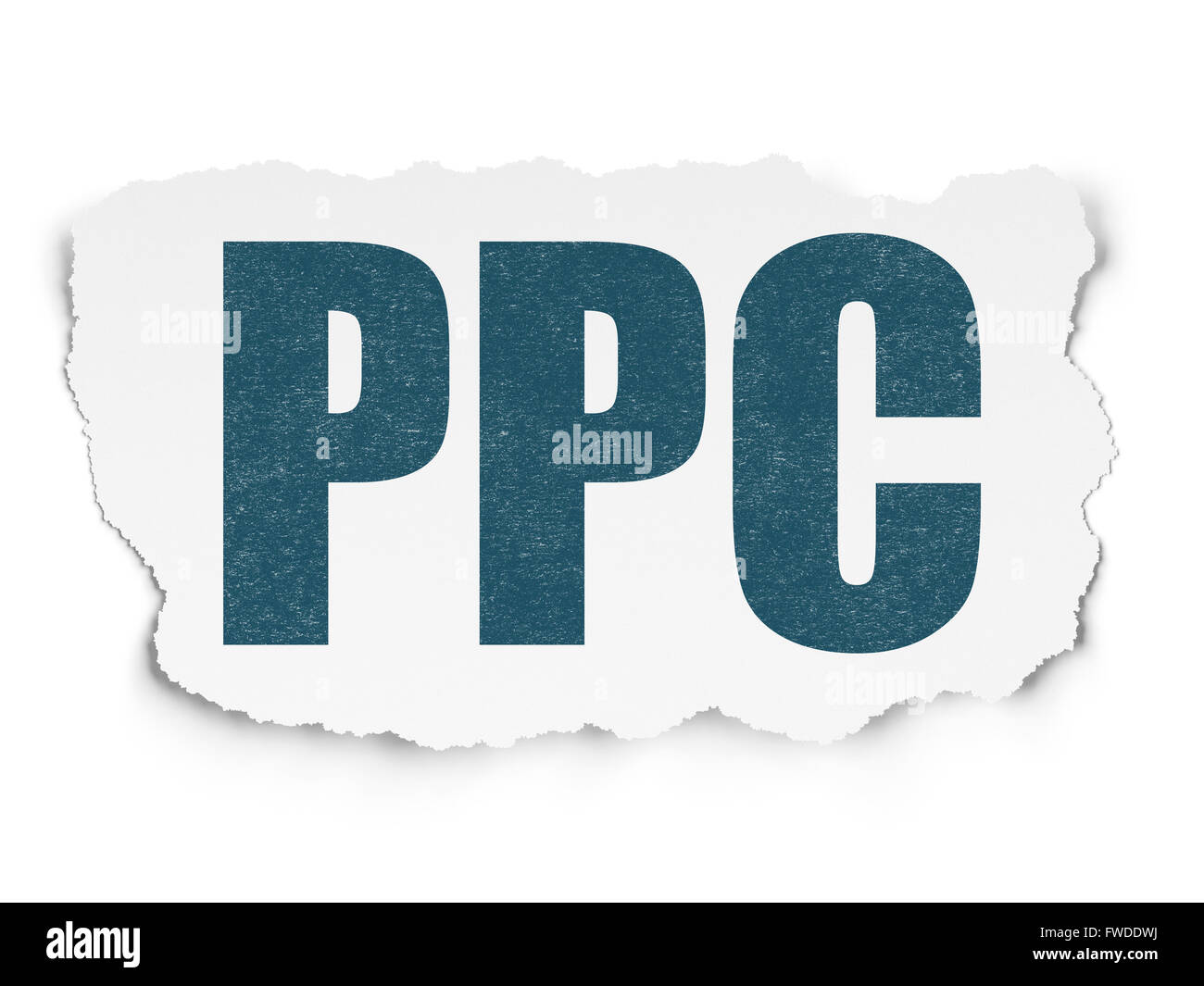 Marketing concept: PPC on Torn Paper background Stock Photo - Alamy