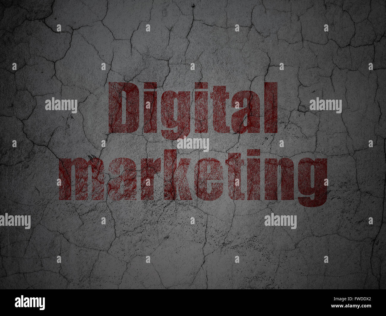 Marketing concept: Digital Marketing on grunge wall background Stock ...