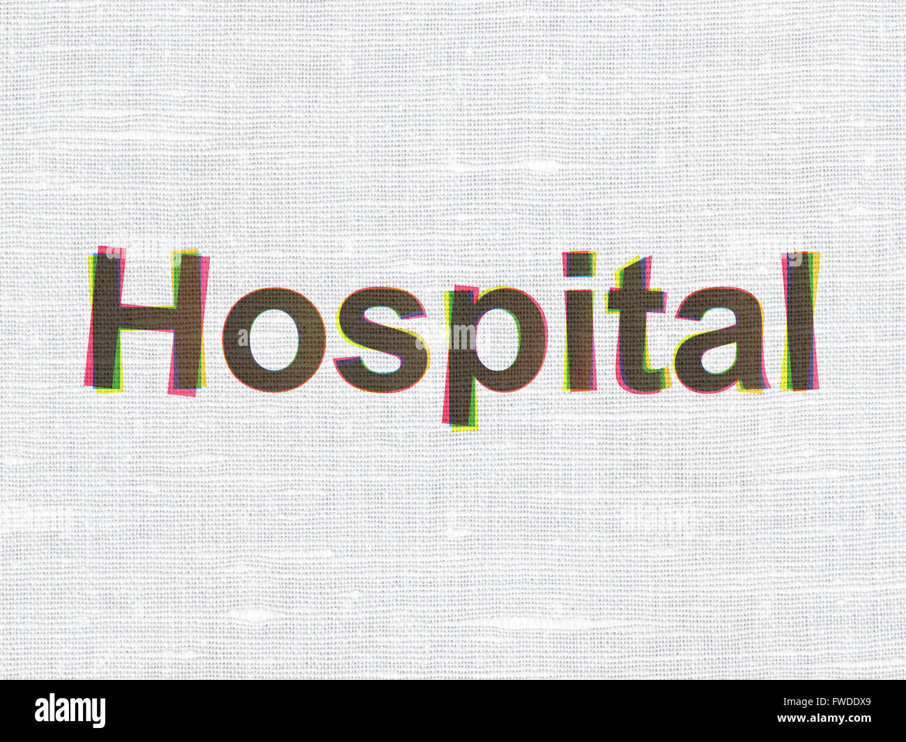 Health concept: Hospital on fabric texture background Stock Photo - Alamy