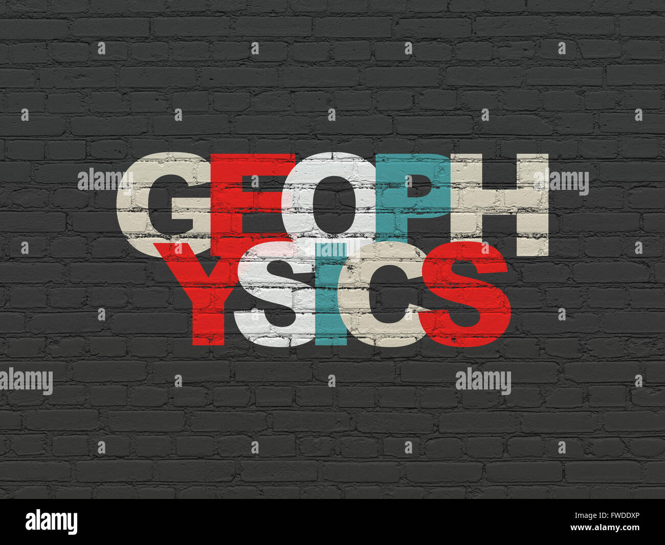 Science concept: Geophysics on wall background Stock Photo - Alamy
