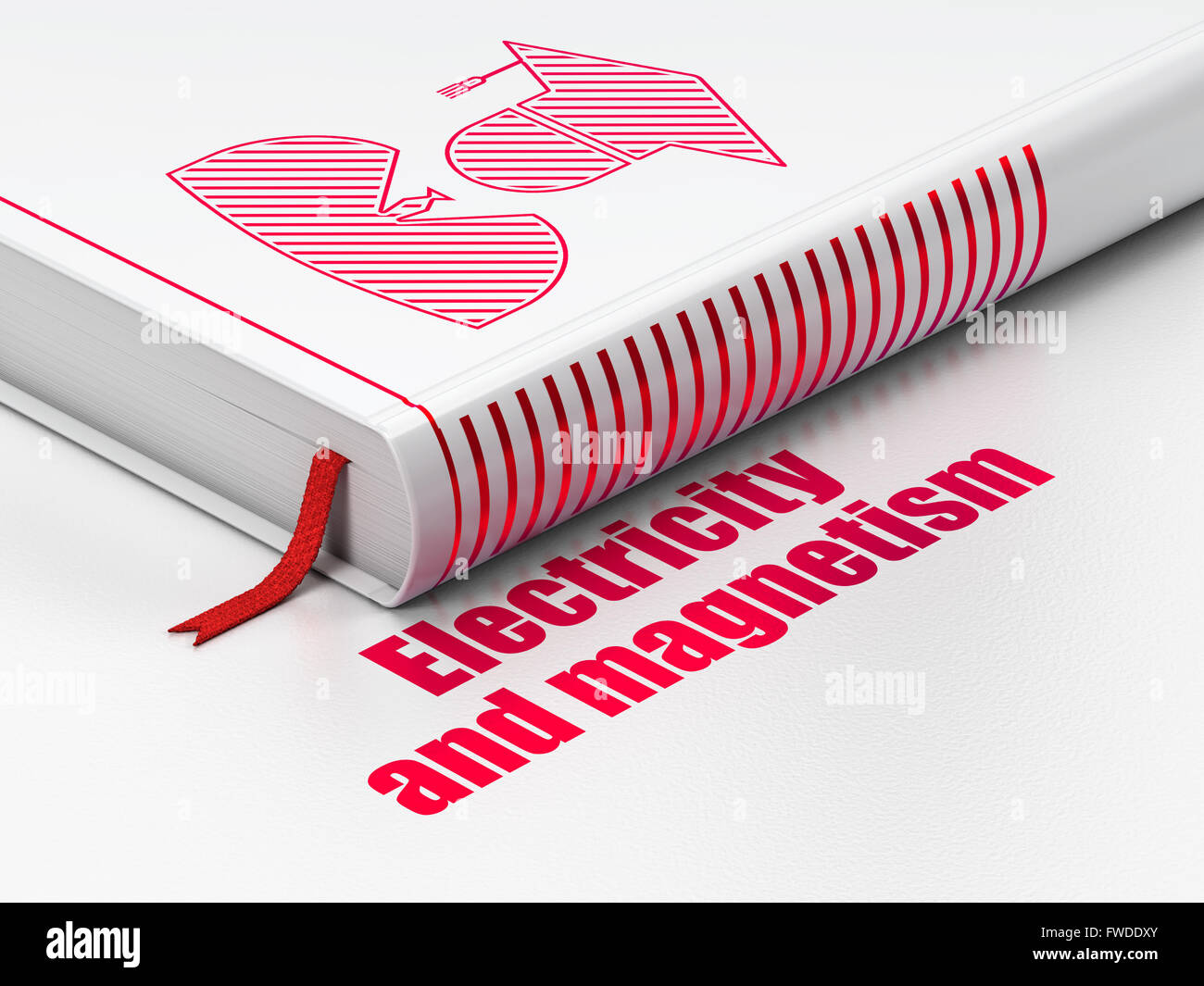 Science concept: book Student, Electricity And Magnetism on white ...