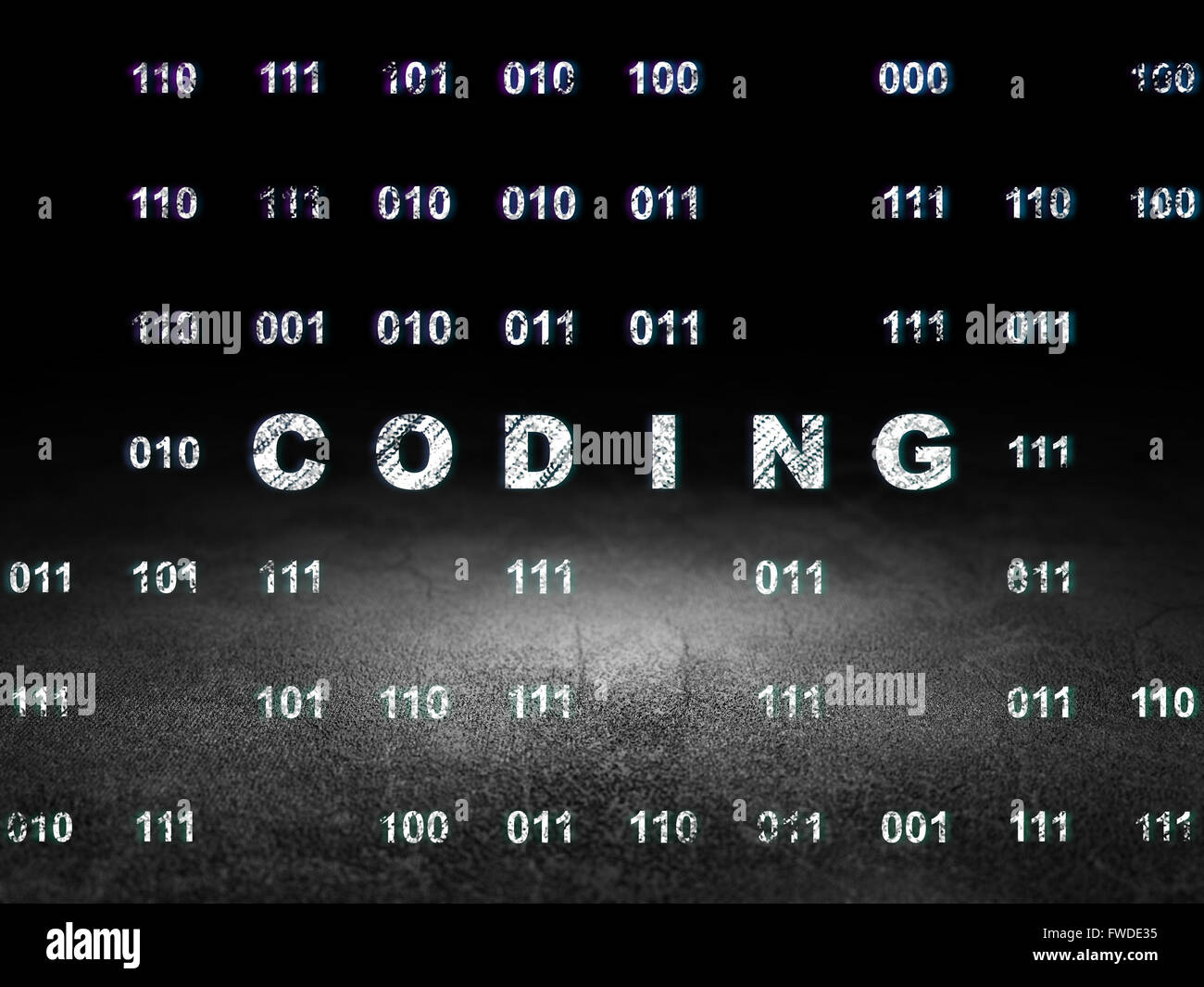 Software concept: Coding in grunge dark room Stock Photo - Alamy