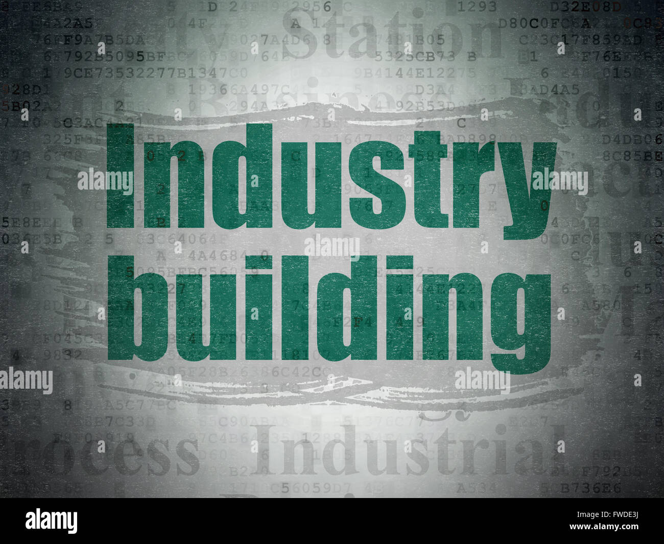 Industry concept: Industry Building on Digital Paper background Stock ...