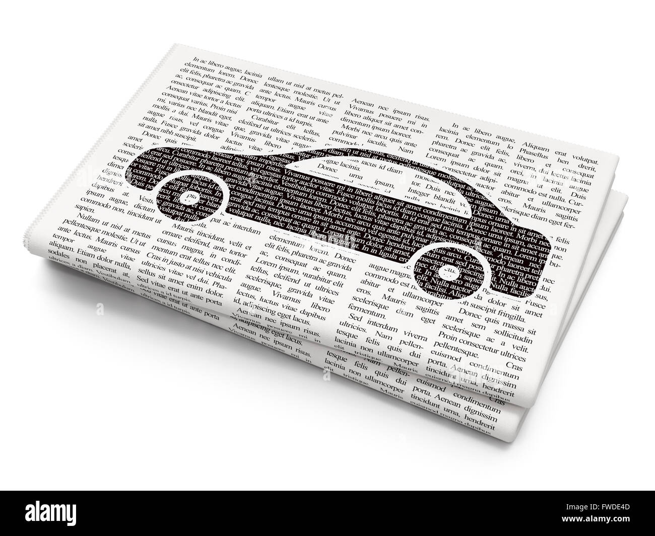 Tourism concept: Car on Newspaper background Stock Photo - Alamy