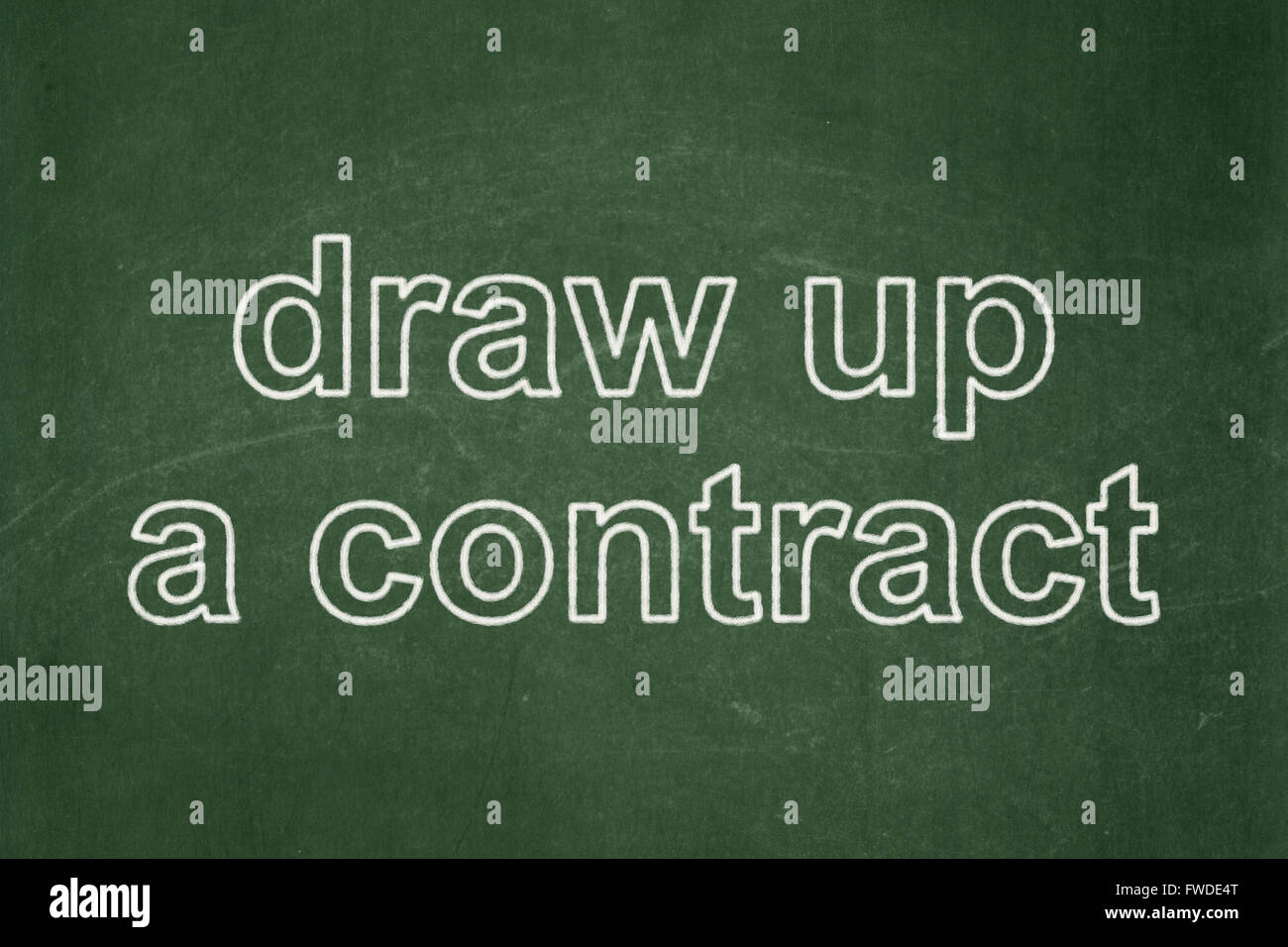 Law concept: Draw up A contract on chalkboard background Stock Photo ...