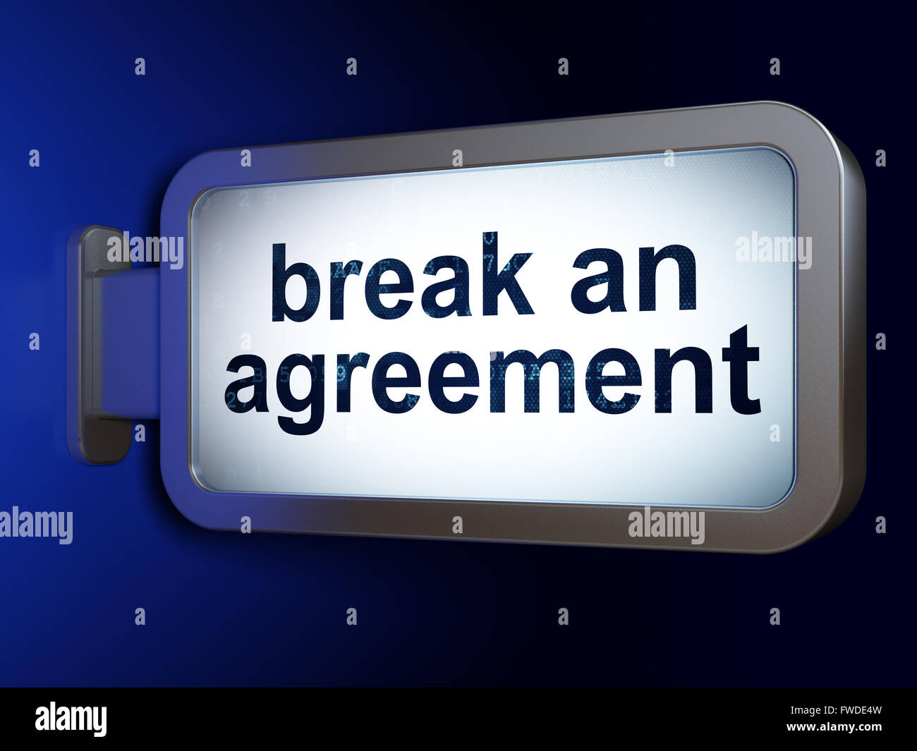Law concept: Break An Agreement on billboard background Stock Photo - Alamy