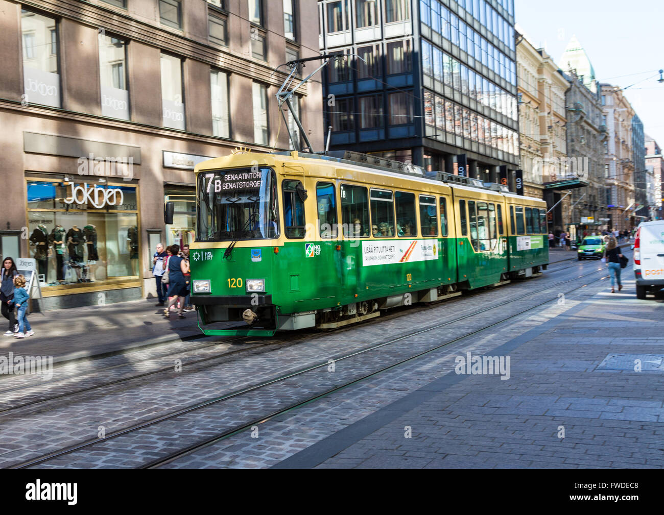 A tram in Helsinki, Finland Stock Photo - Alamy