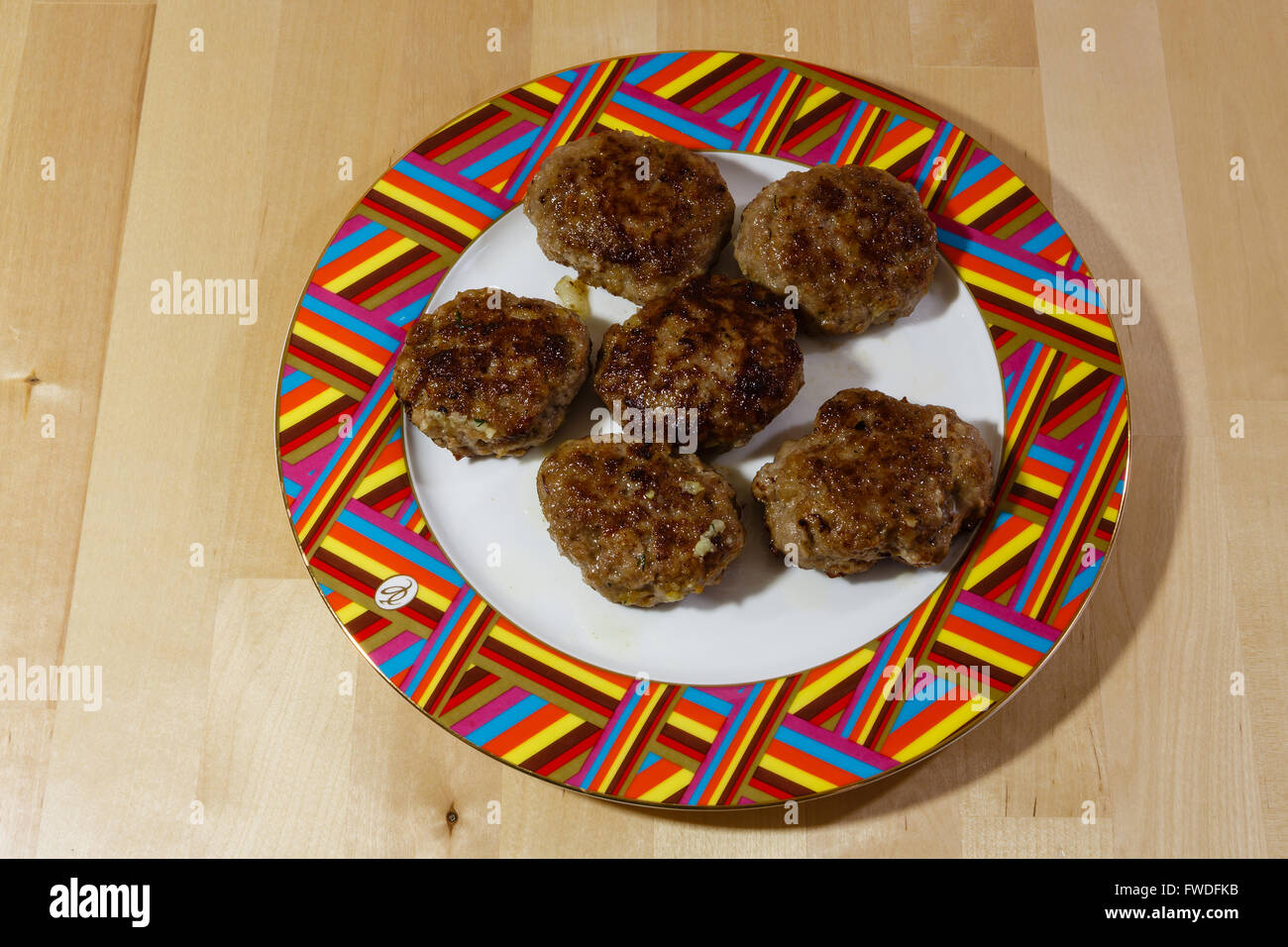 Home-made cutlets made from mincemeat for a lunch Stock Photo - Alamy