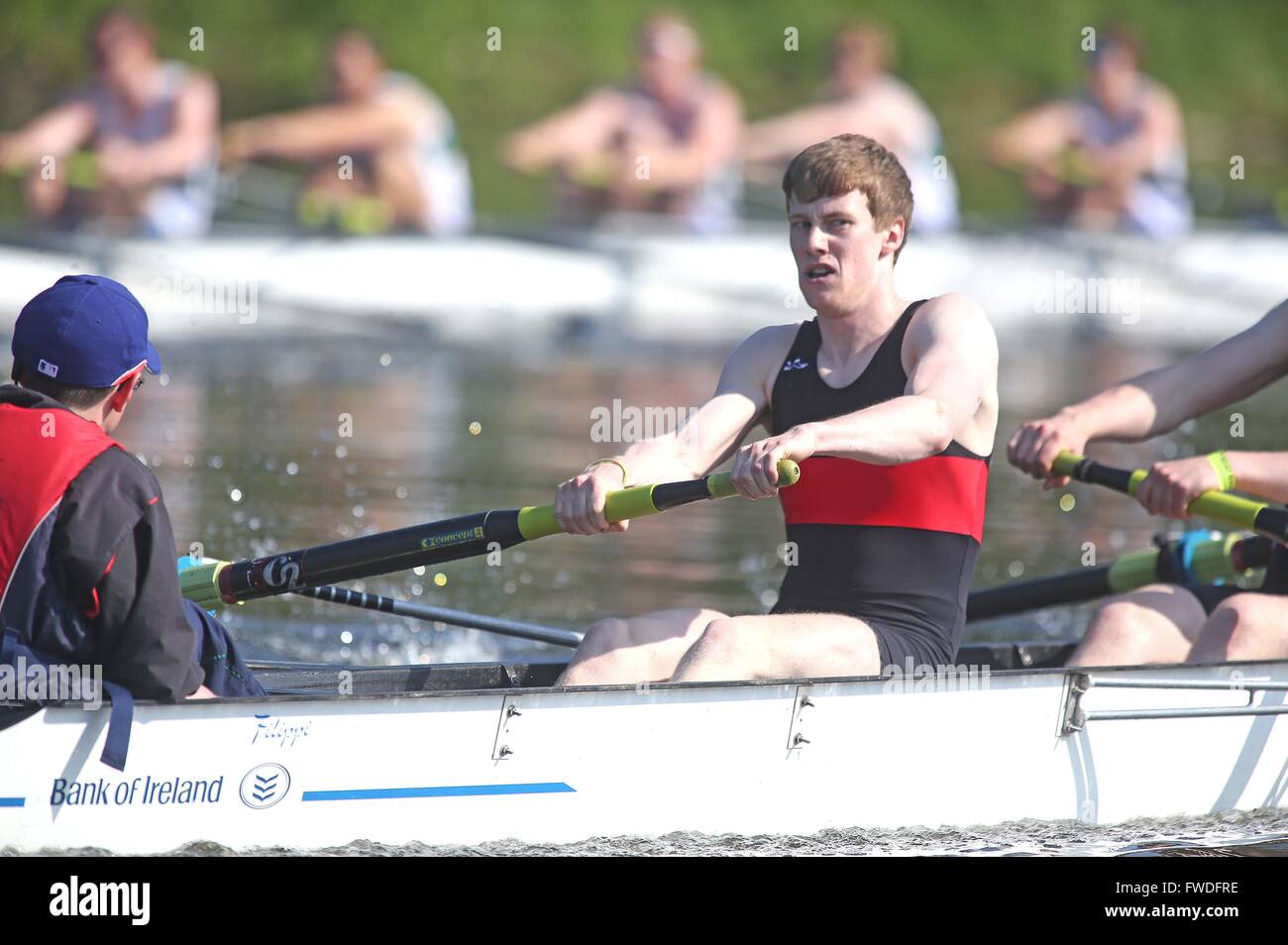 University College Cork Rowing team member Tradhg Buckley helps his ...