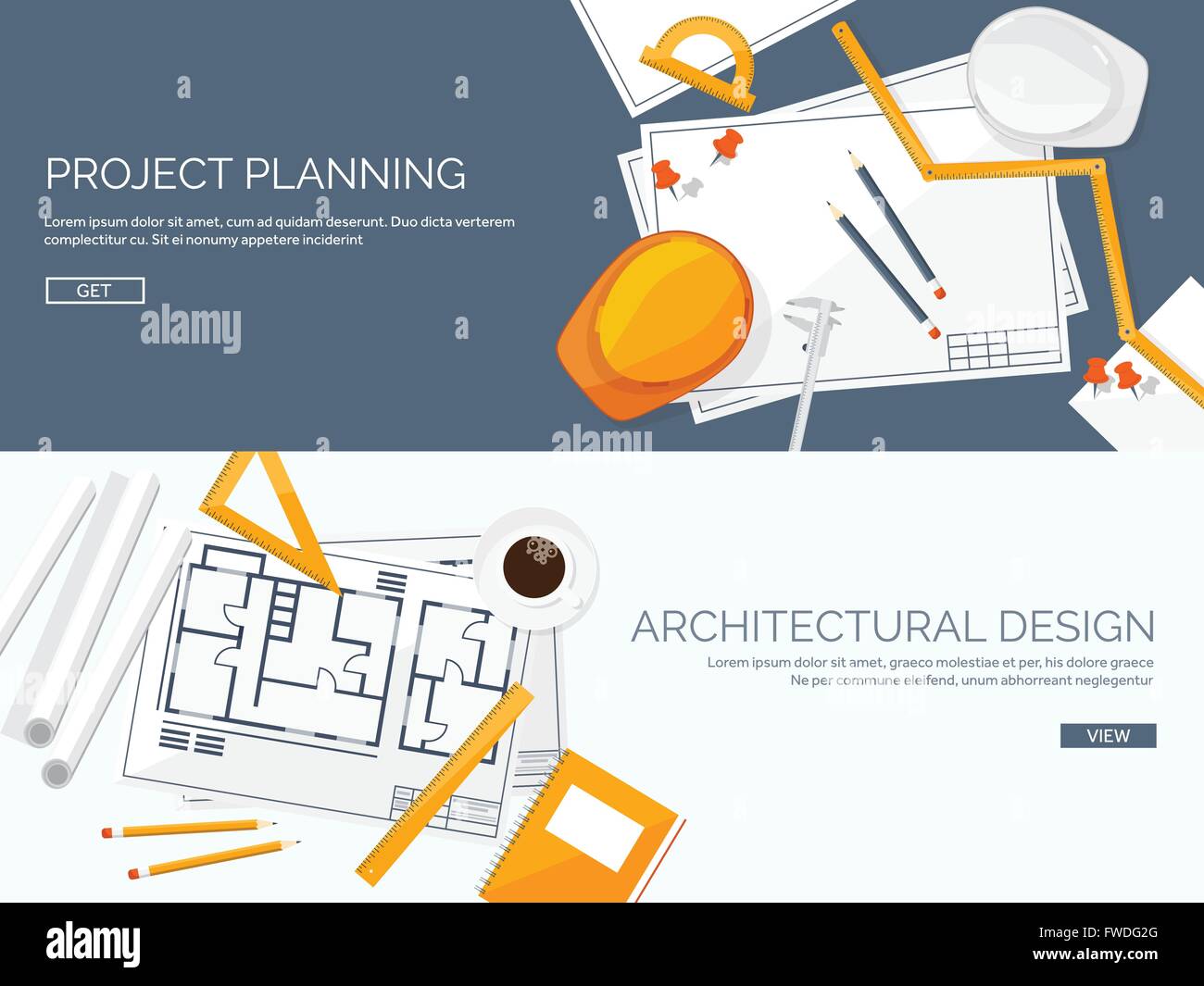 Vector illustration. Engineering and architecture. Drawing ...