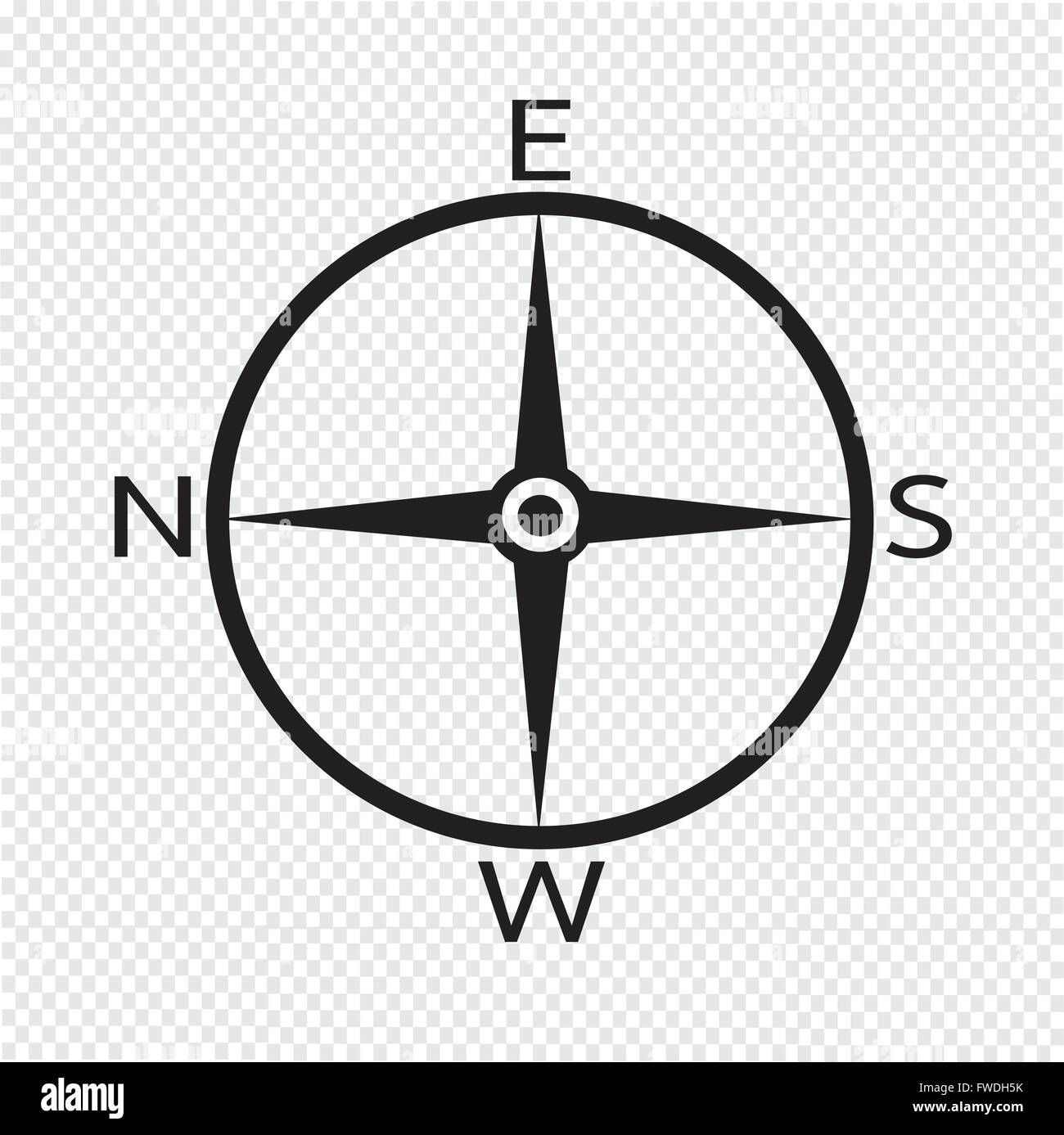 Direction Compass Icon Stock Vector Image & Art - Alamy