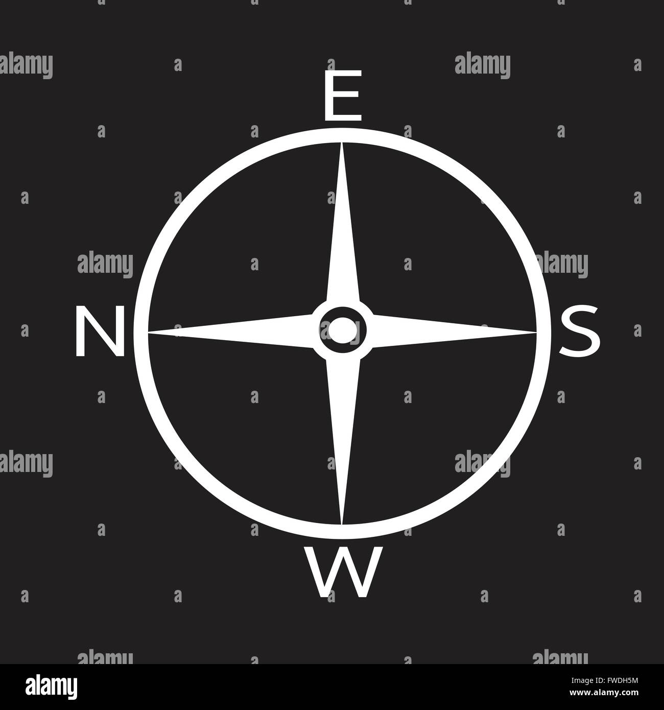 Direction Compass Icon Stock Vector Image & Art - Alamy