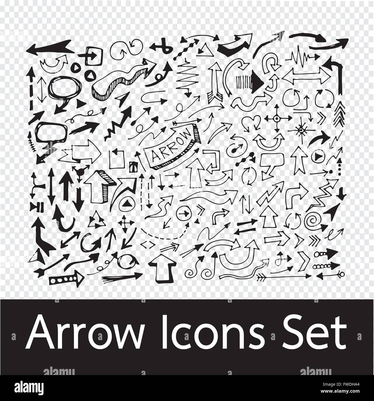 Hand Drawn Arrow Icons Stock Vector Image & Art - Alamy