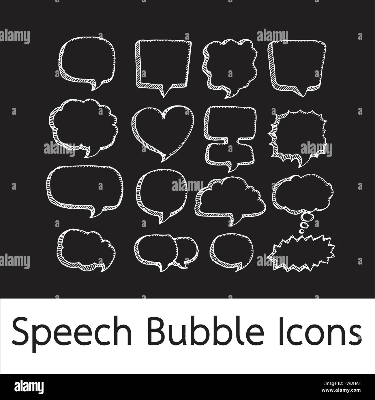 Speech Bubble hand drawn Stock Vector Image & Art - Alamy