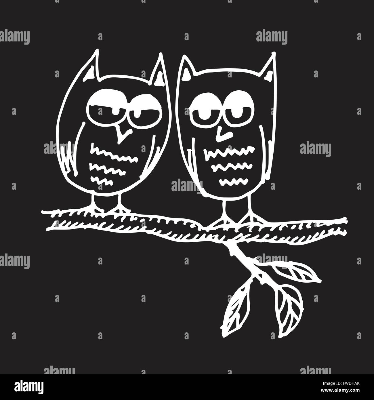 Owl free hand drawn Stock Vector Image & Art - Alamy