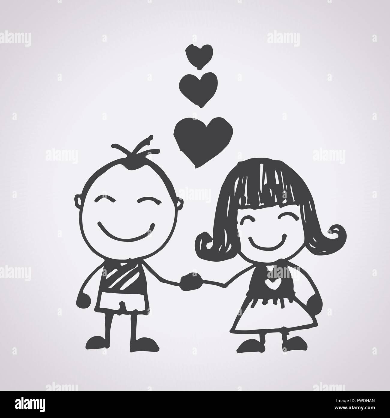 Wedding couple hand drawn Stock Vector Images - Alamy