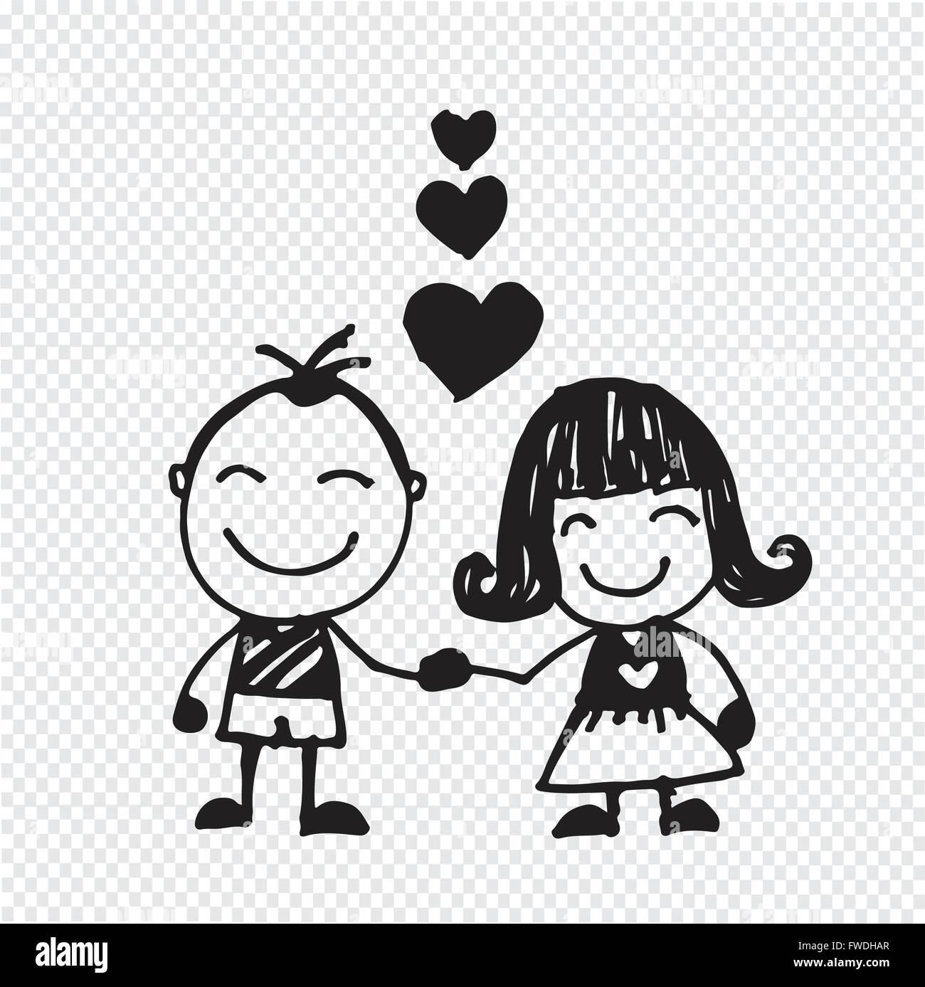 Wedding couple hand drawn Stock Vector Images - Alamy