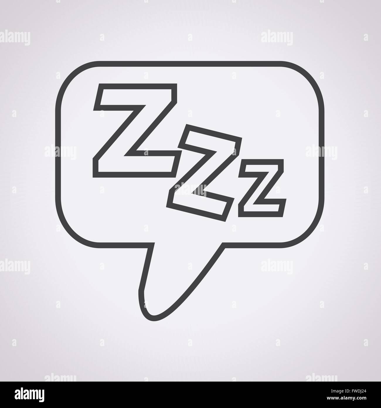 Sleep zzz speech bubble Stock Vector Images - Alamy