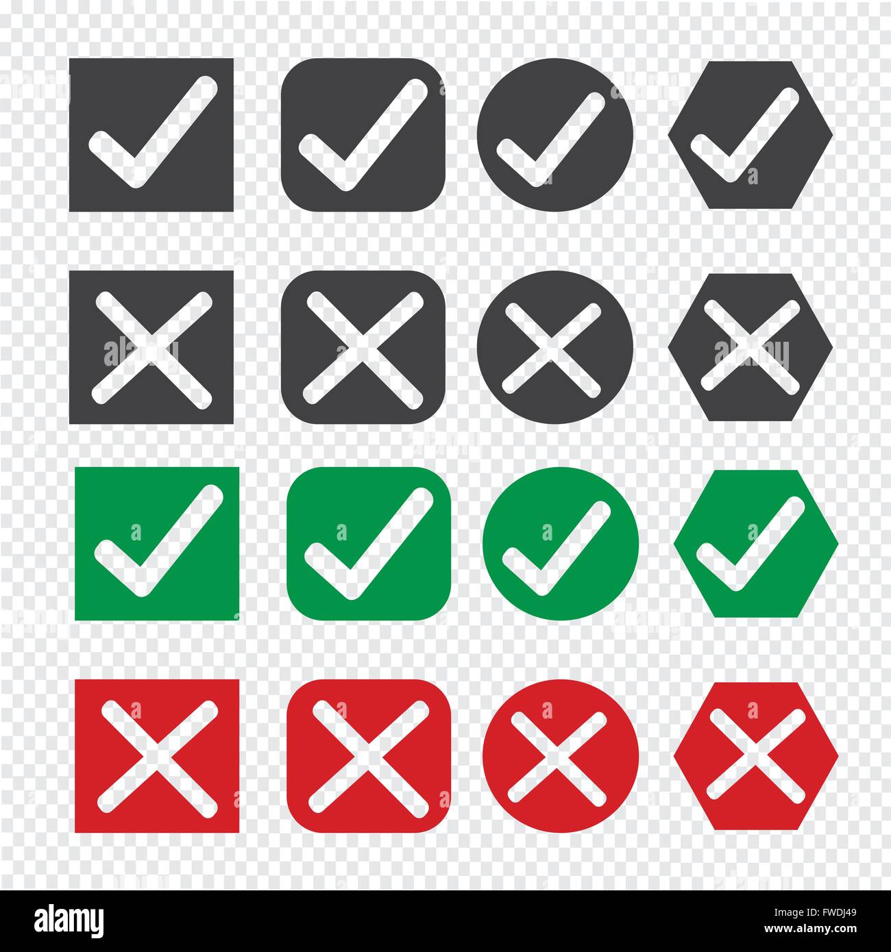 Check box icon set Stock Vector Image & Art - Alamy