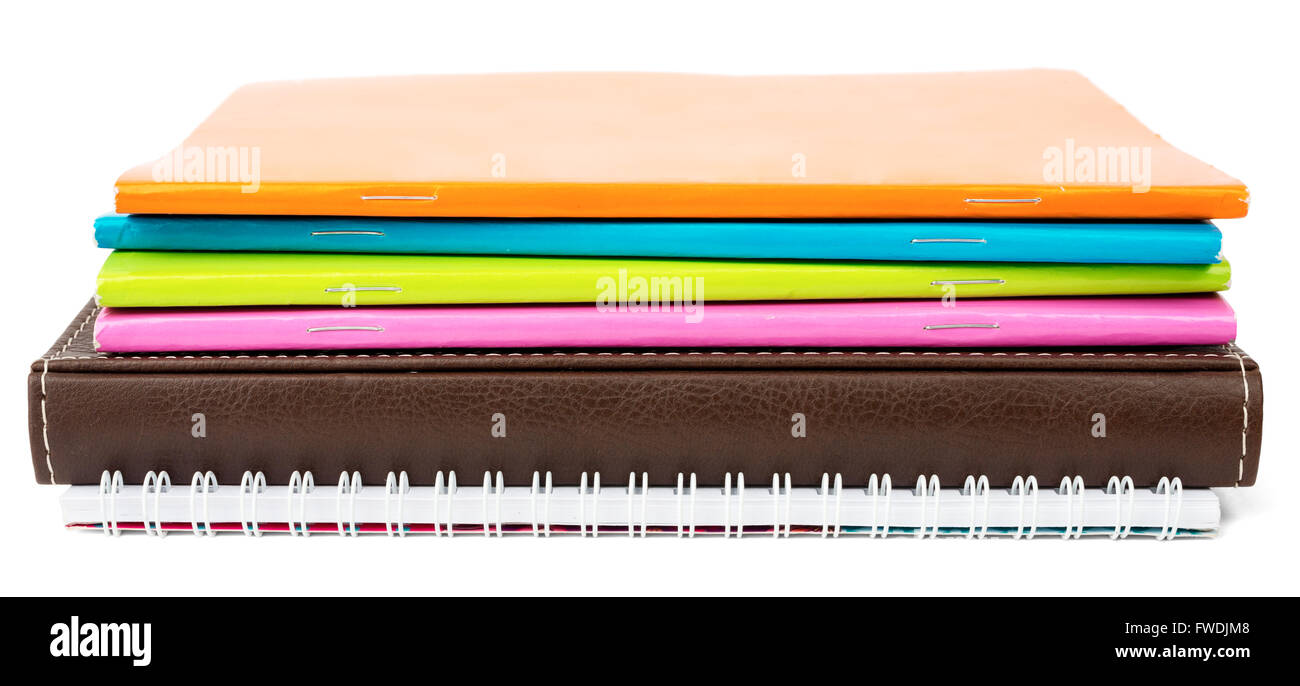 Pile of notebooks Stock Photo - Alamy