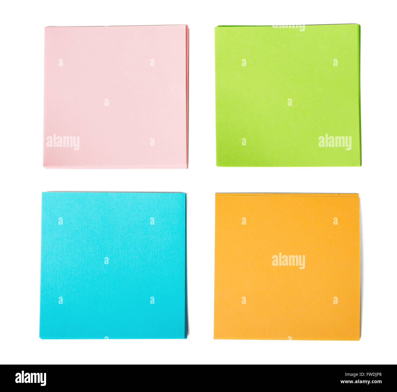 Colorful notes on white Stock Photo - Alamy