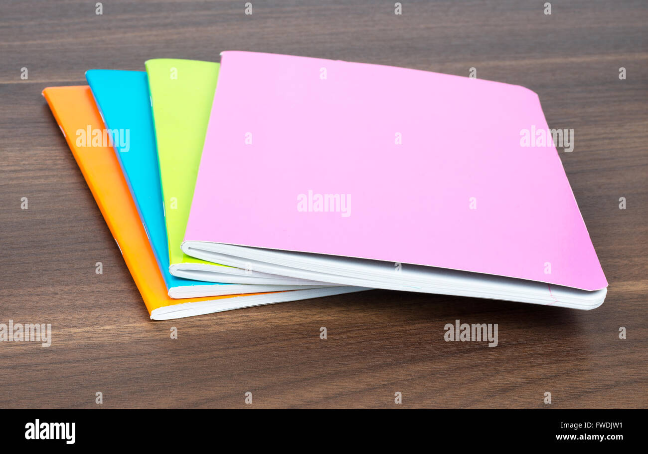 Spiral notebook pile hi-res stock photography and images - Alamy