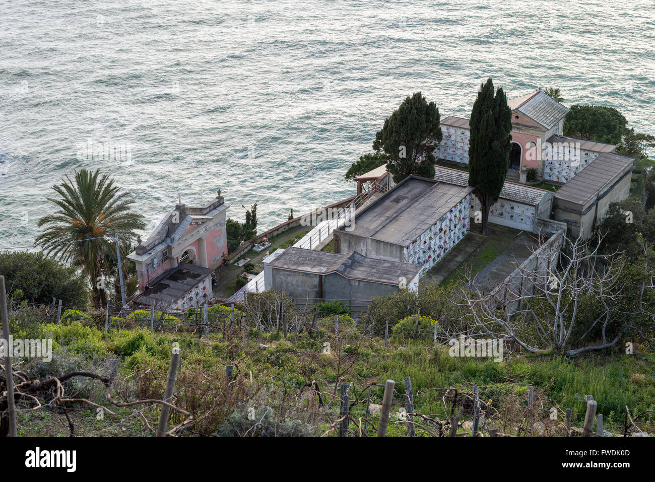 Chapel and cemetery, UNESCO World Heritage Site, Manarola, Cinque Terre ...