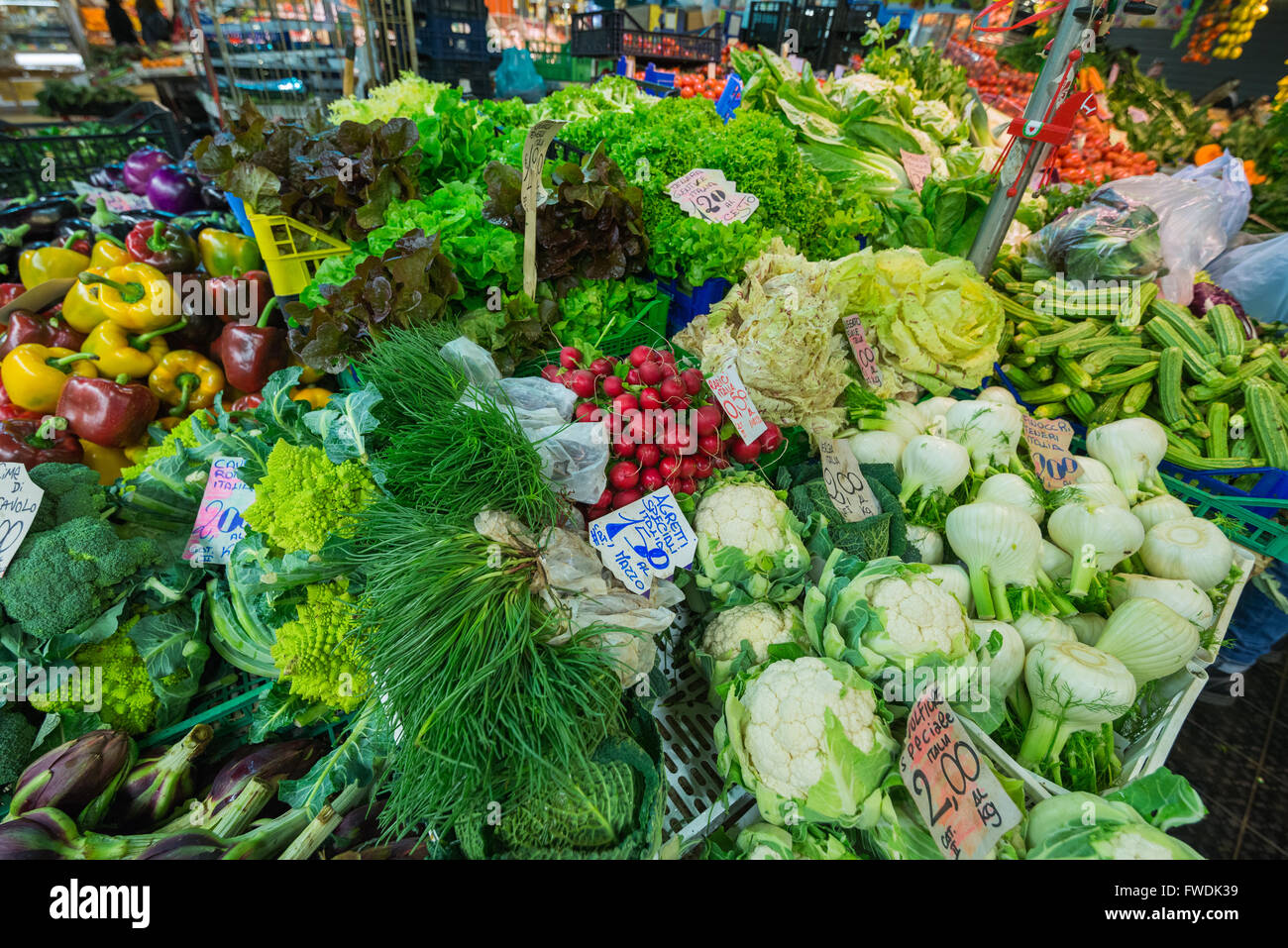 Mercato Centrale, central market hall, Florence, Tuscany, Italy Stock ...